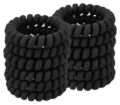 Набор резинок 12 шт./ Силиконовая резинка для волос/ Резинка спиралька/Резинка браслет/Резинка для волос