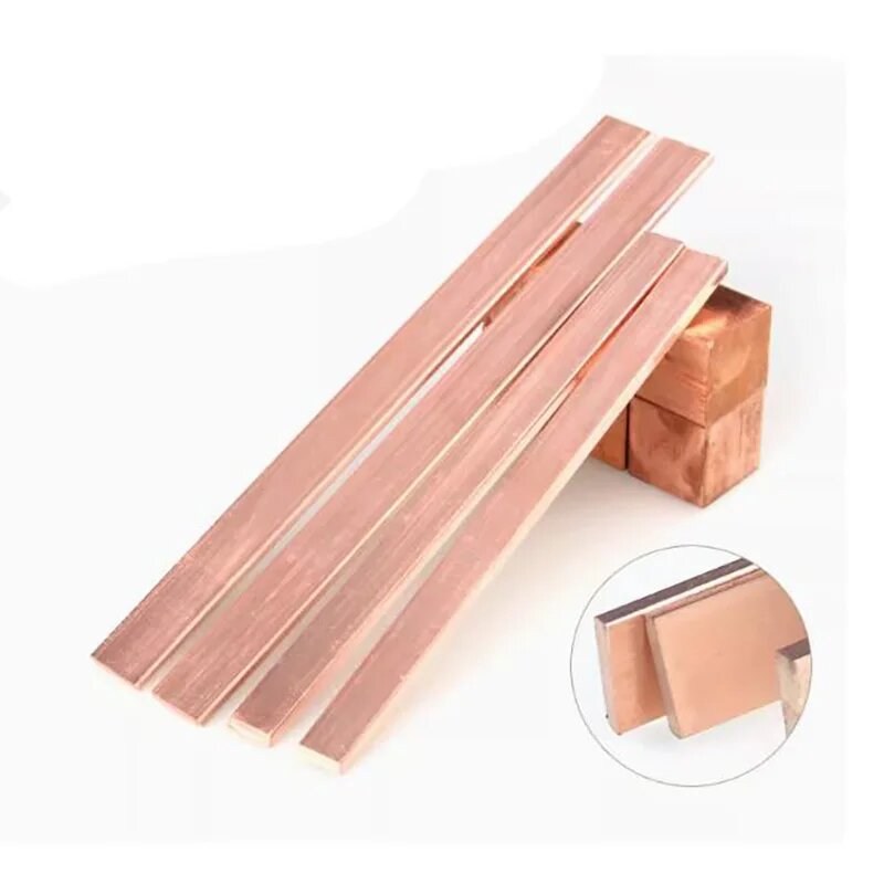 Медная полоса Т2 10x10mm, Length 100mm 1pc