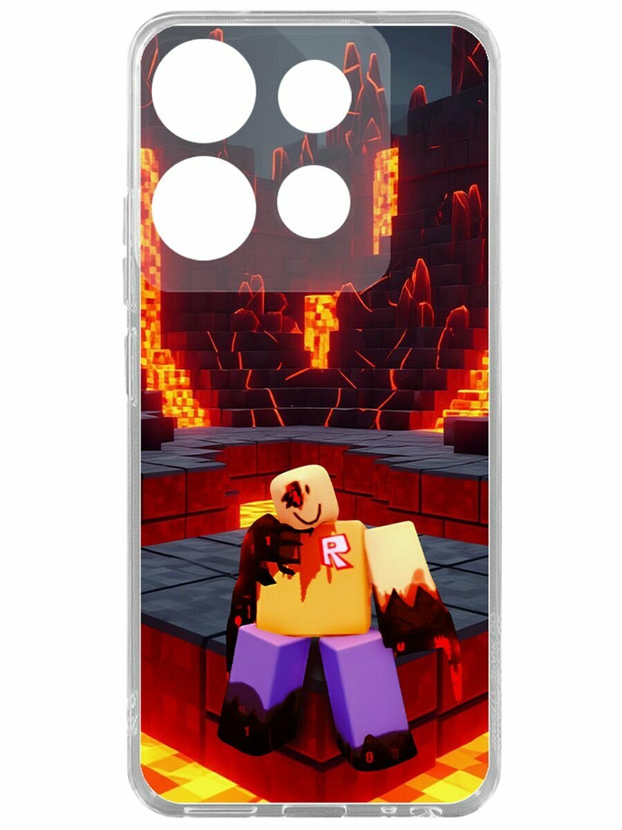 Чехол-накладка Krutoff Clear Case Roblox-Форсакен Джон Доу (Forsaken John Doe) для TECNO POP 7 Pro