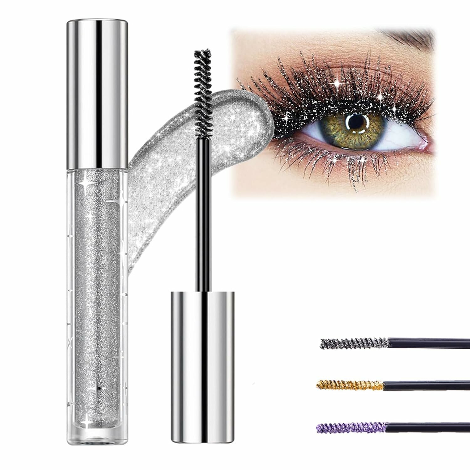 Тушь для ресниц Question Beauty Glitter Mascara, Тушь для ресниц Sparkle