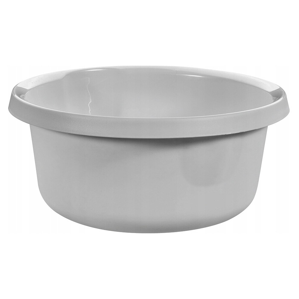 Таз пластиковый хозяйственный круглый для дома и дачи Curver 16 литров, 1716 серый