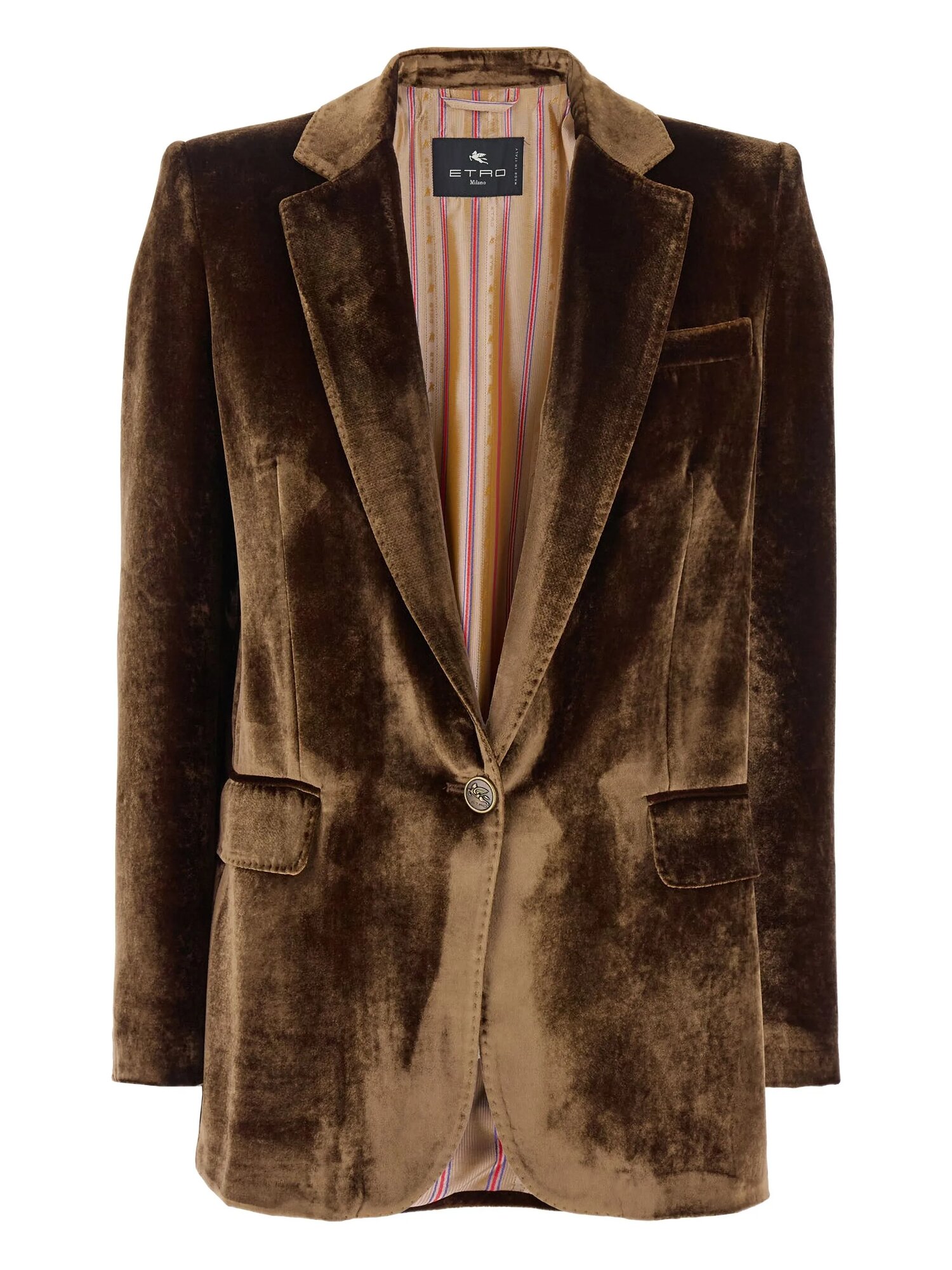 Пиджак Бархатный блейзер на пуговице