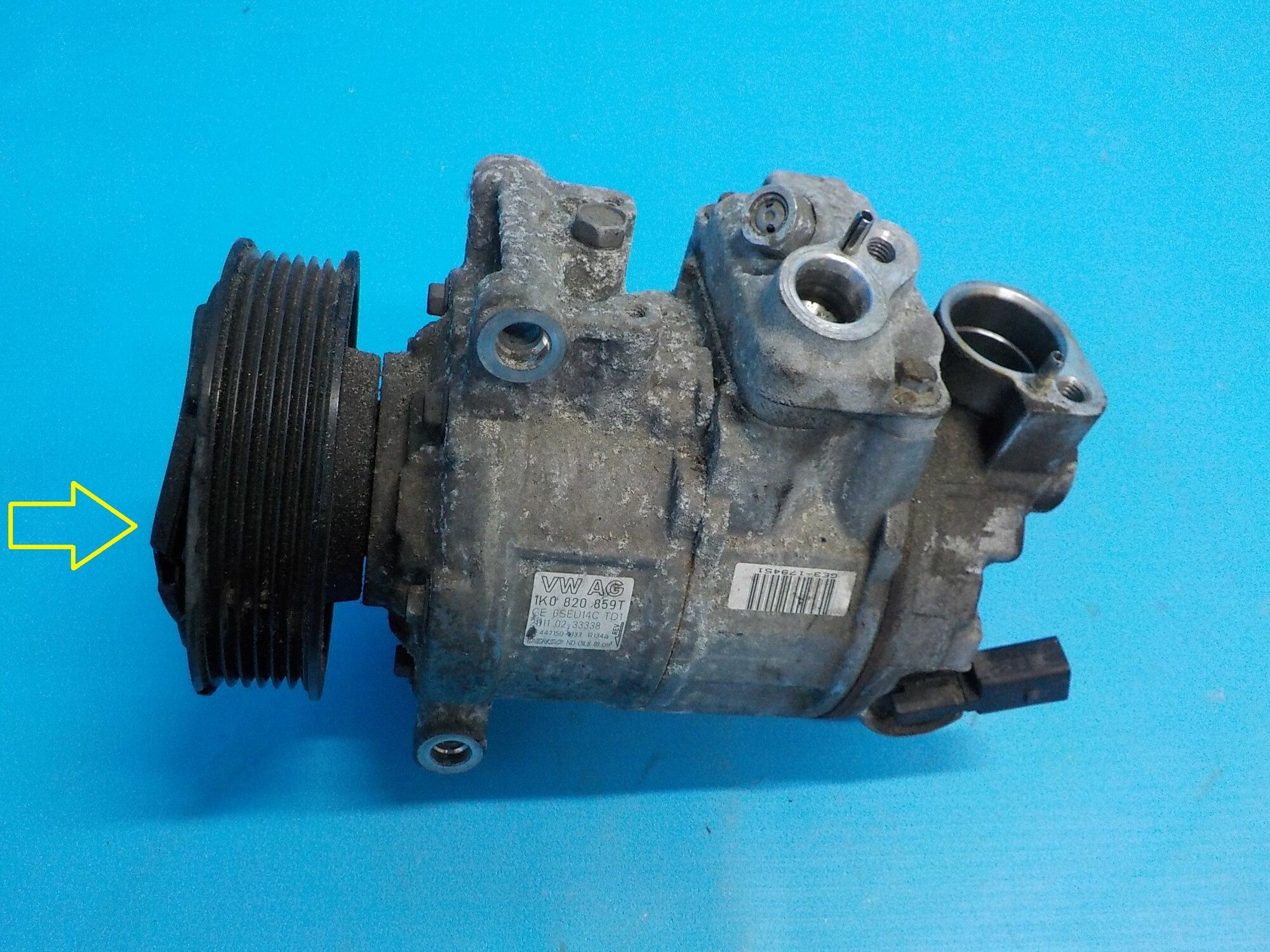 Компрессор кондиционера SKODA Octavia A5 (1Z) 2004-2013 1K0820859T - Б/У