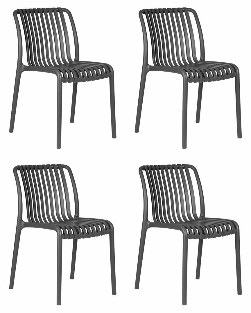 Стул DOBRIN Набор 4 шт Стул обеденный DOBRIN WALTER, темно-серый арт. LMZL-PP776-N_P-GR-04