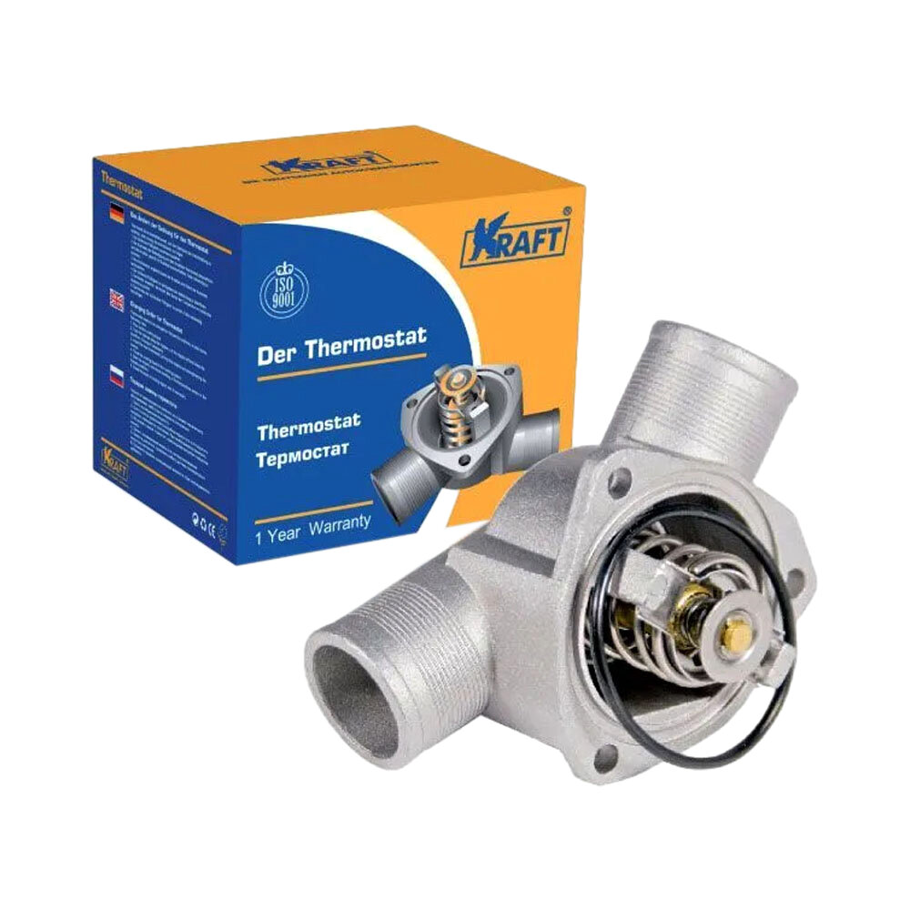 Крышка термостата с термоэлементом для ВАЗ 21082, 2110, Лада Приора с 2003 года (KRAFT)