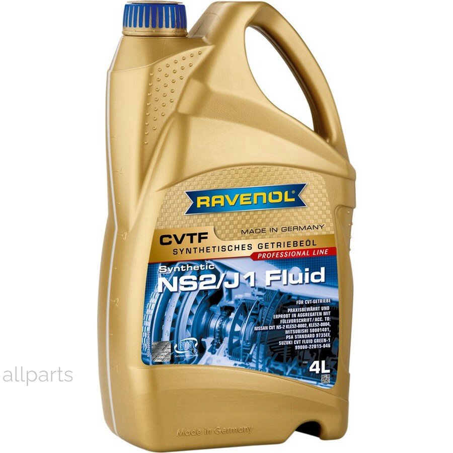 RAVENOL 1211114-004 Масло трансмиссионное АКПП RAVENOL CVTF NS2/J1 Fluid 4 л 1211114-004