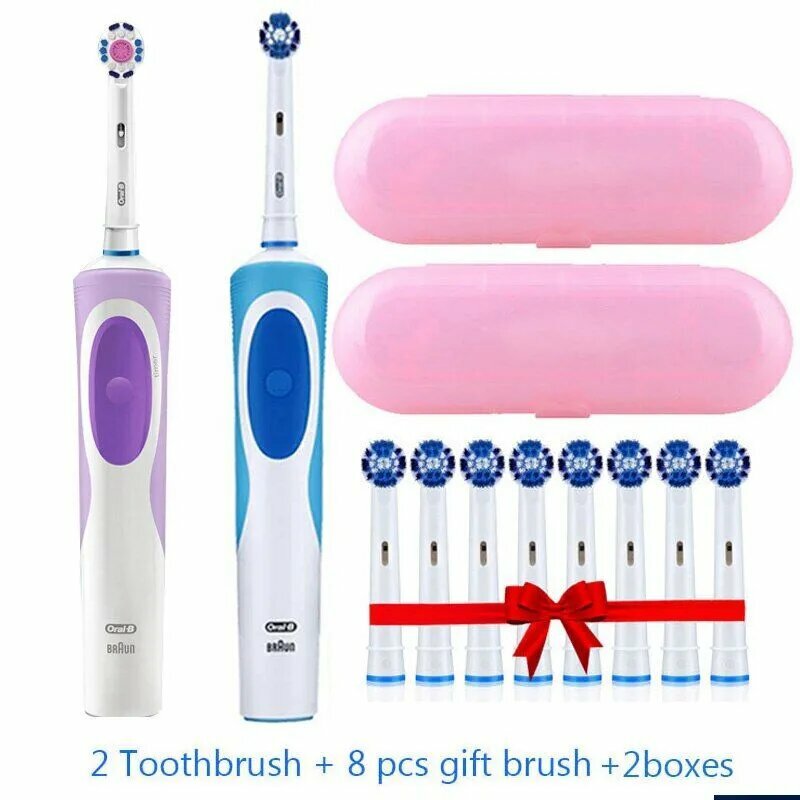 Oral-B Электрическая зубная щетка 2 зубные щетки 2 коробки 8 подарочных насадок