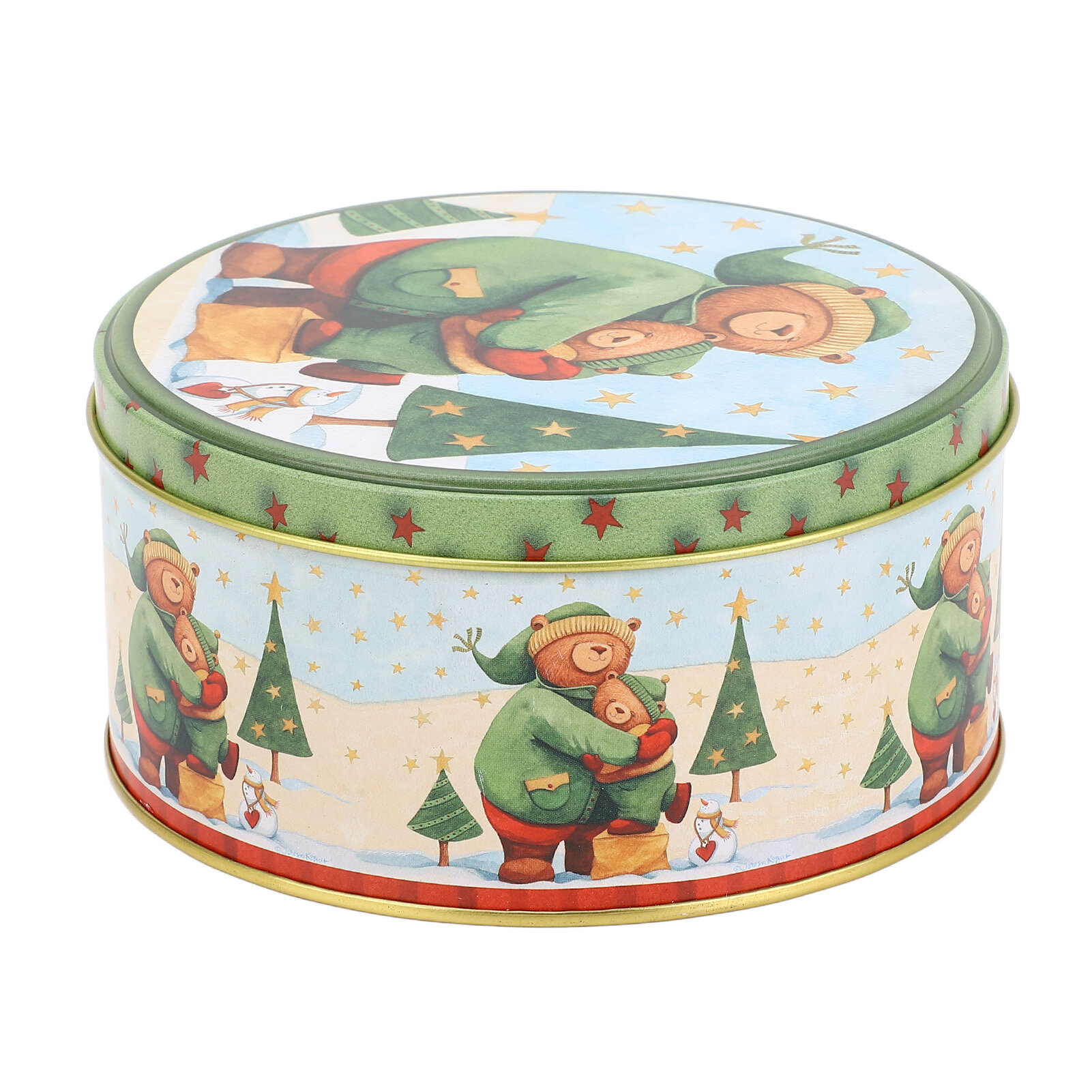 Жестяная коробка для печенья Медвежонок , прочная, для хранения сладостей, тип 3