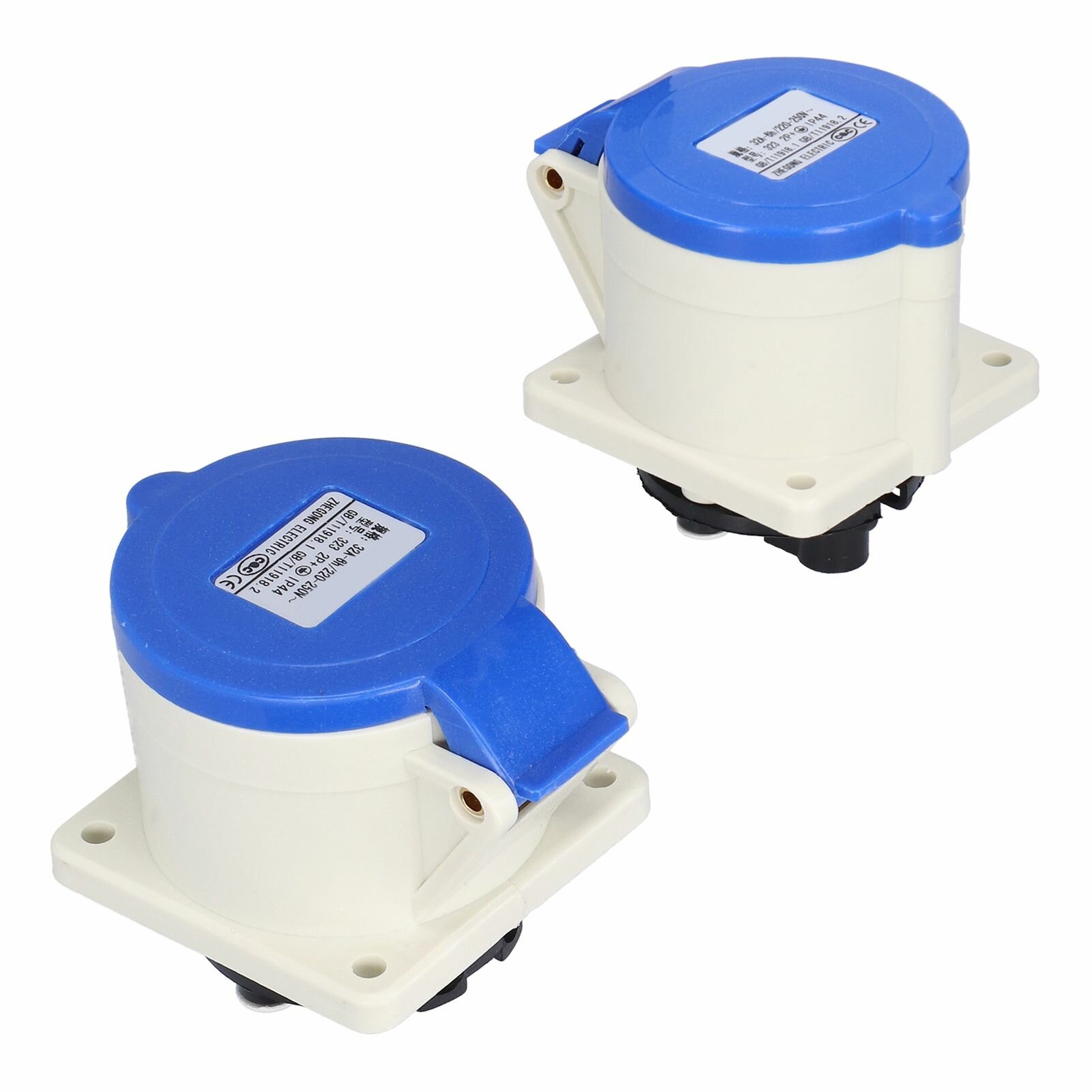 2 шт. 3-конт. розетка 220-250 В 32 А 2P+E IP44, пром. скрытый