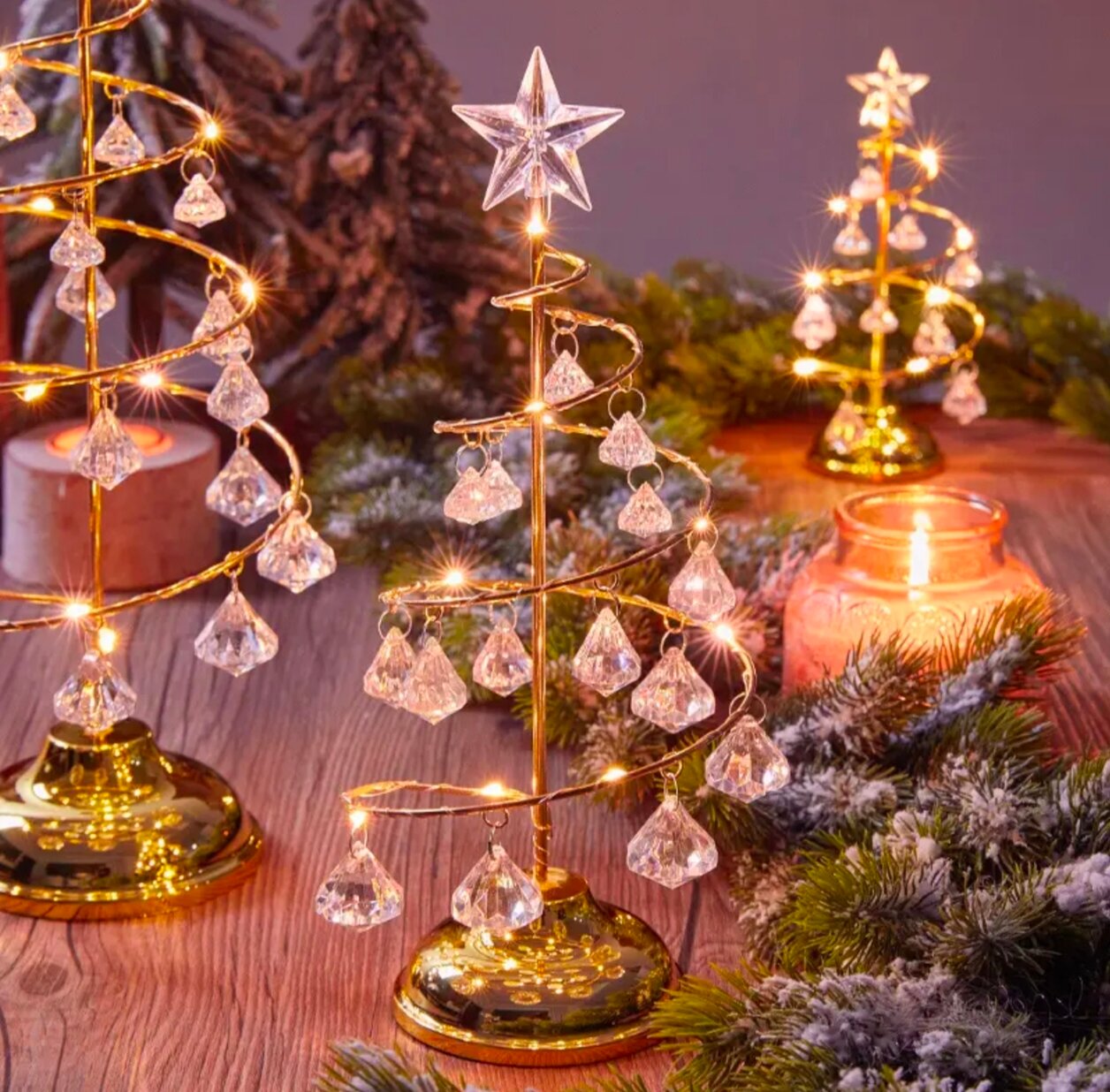 Ёлка настольная новогодняя светодиодная