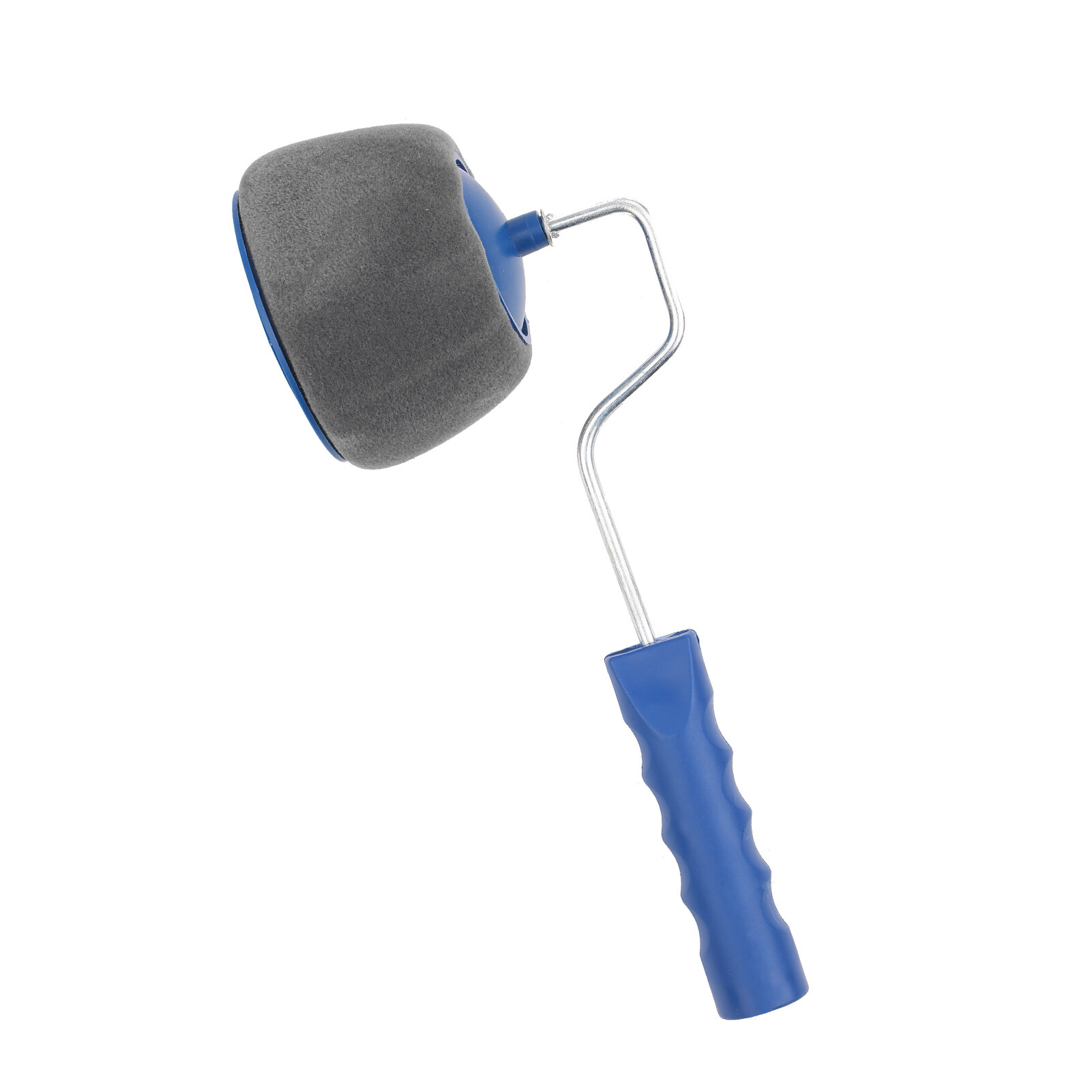 Набор кистей для покраски 6 шт, бесшовный, барабанный, бытовой, многофункциональный, валик для покраски, угловой кисть для покраски, инструмент для покраски, синий+серый, KQ-000139, флокировка+пластик PP+стainless steel, валик для покраски 20*19.5*10см,