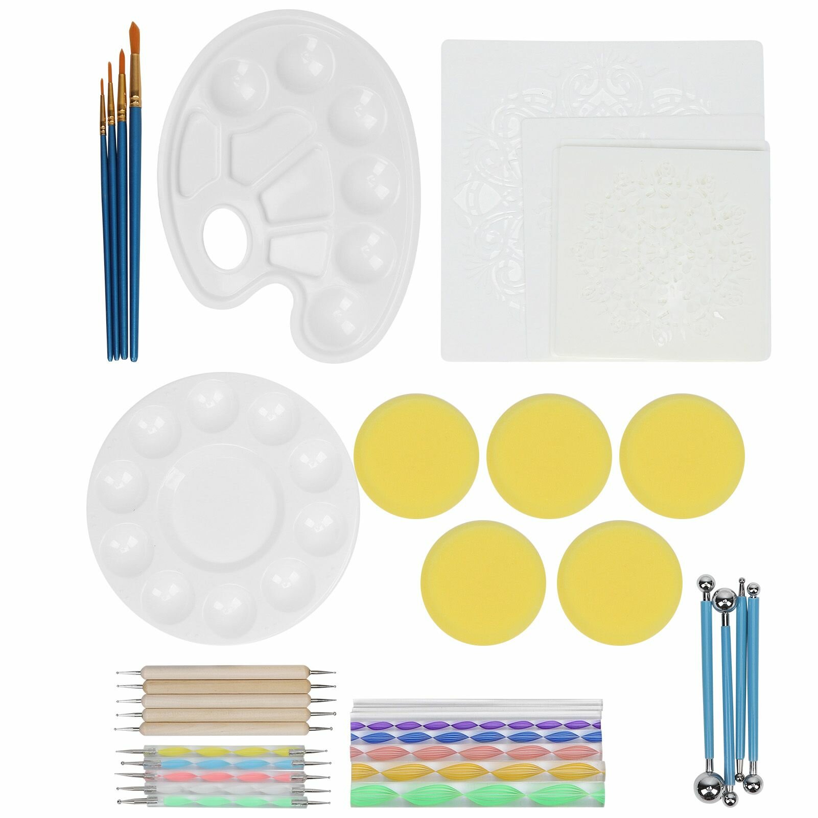 41 шт набор инструментов для раскрашивания мандалы DIY художественный шаблон украшение палка аксессуары для рисования