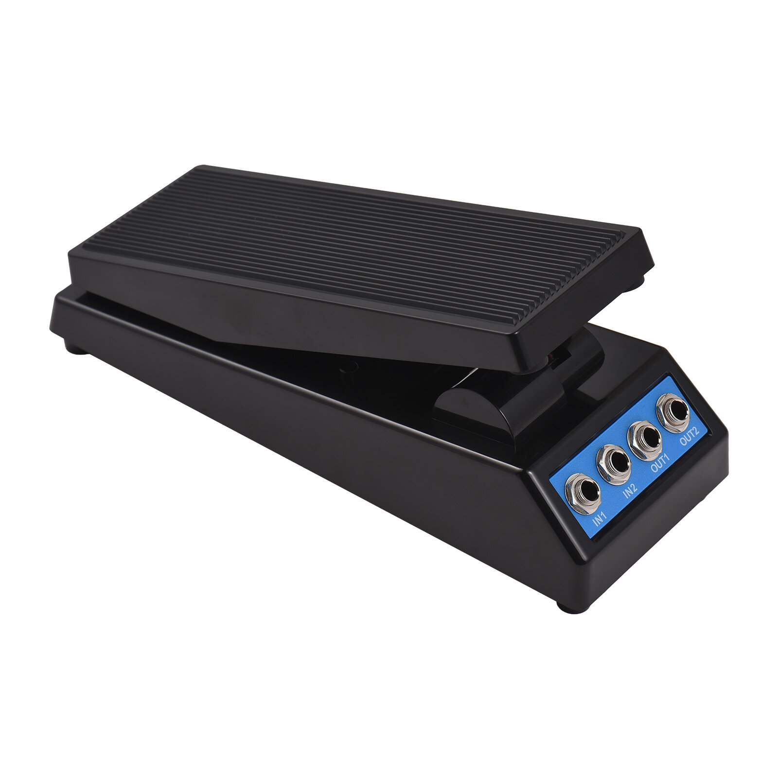 Гитарный педальный регулятор громкости Professional Guitar Volume Pedal для баса и электрогитары, монодвухканальный, вход/выход 6.35мм, антискользящий, черный цвет, материал пластик, размер 24*9*10см, вес 494г, комплект поставки: 1 педаль, 1 инструкция