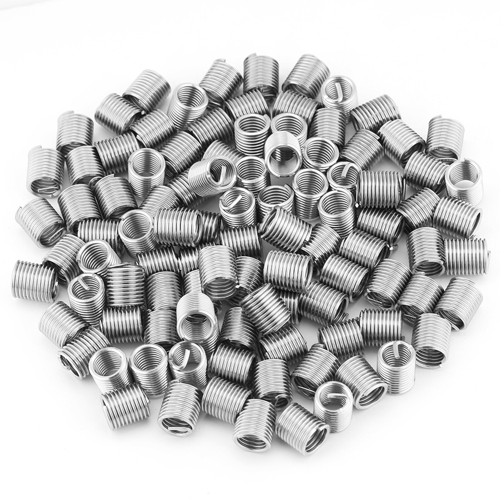 Coiled Wire Helical Screw Thread Insert, Stainless Steel 100Pcs Repair for Parts that Requires Frequent Removing