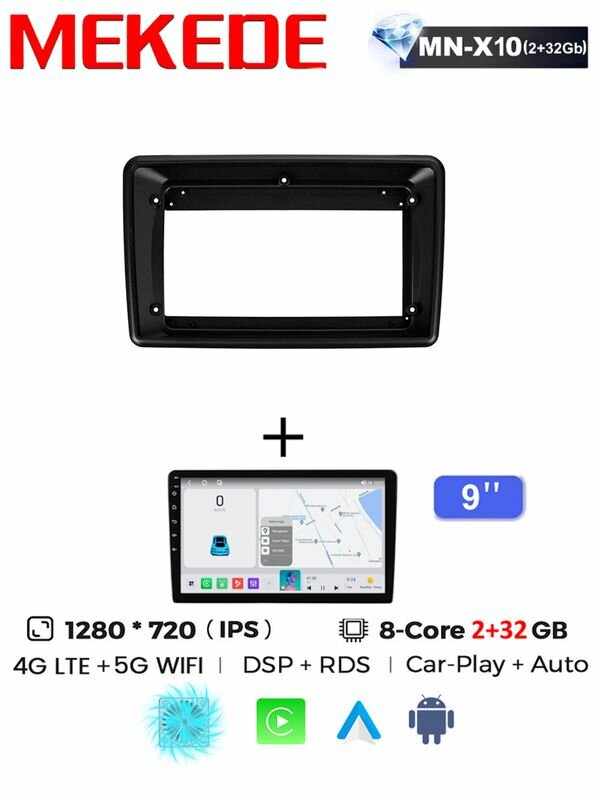 Магнитола 9" Mekede MN X10 Pro 2/32 Gb Honda Mobilio 2 Amaze 2013-2020 carplay