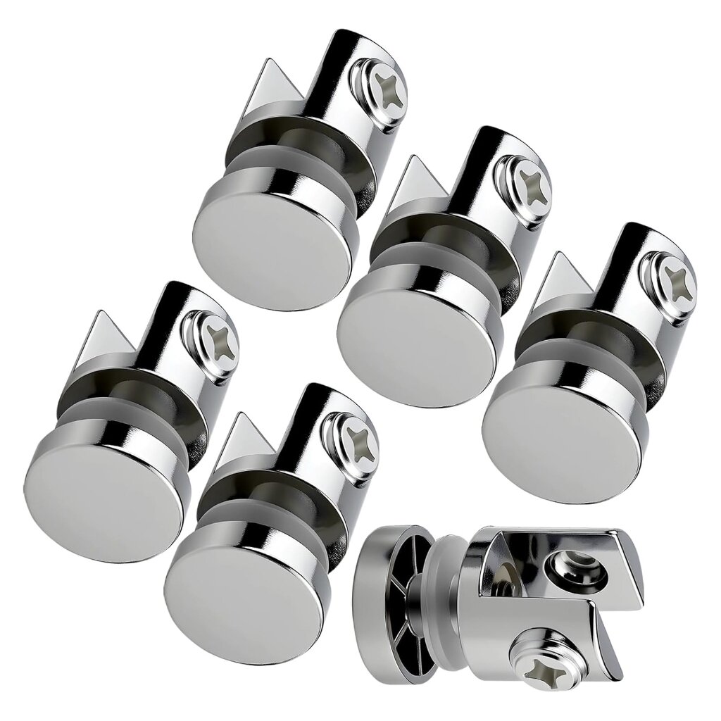 Зажимы для стеклянных панелей, опоры для стеклянных полок, подходят для ванной, кухни и офисных перегородок