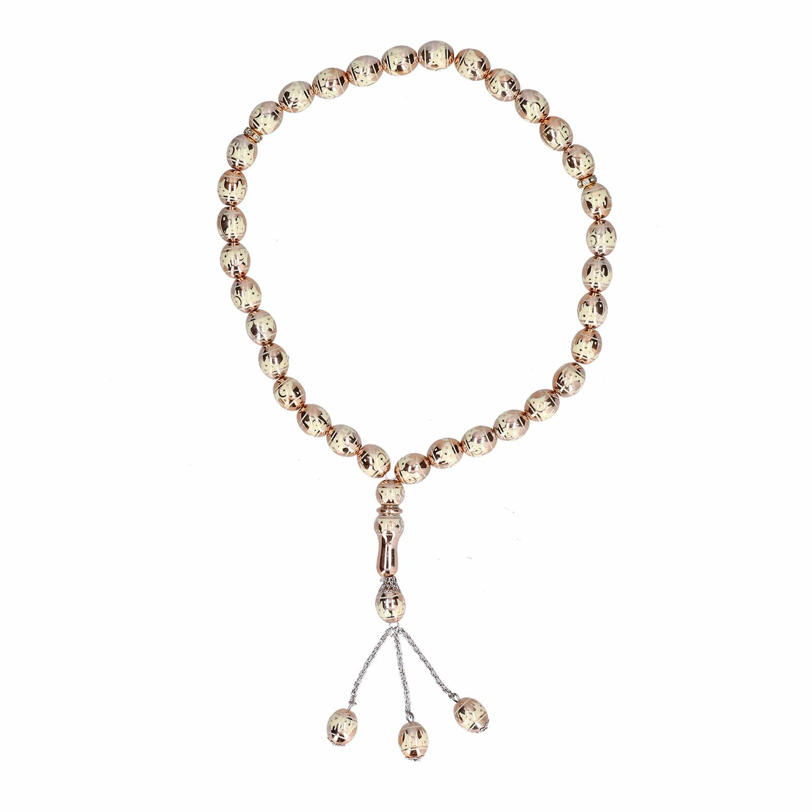 Мусульманские четки ярких цветов, привлекательные, тонкая текстура, удобная ручка, четки тасбих, бежевого цвета