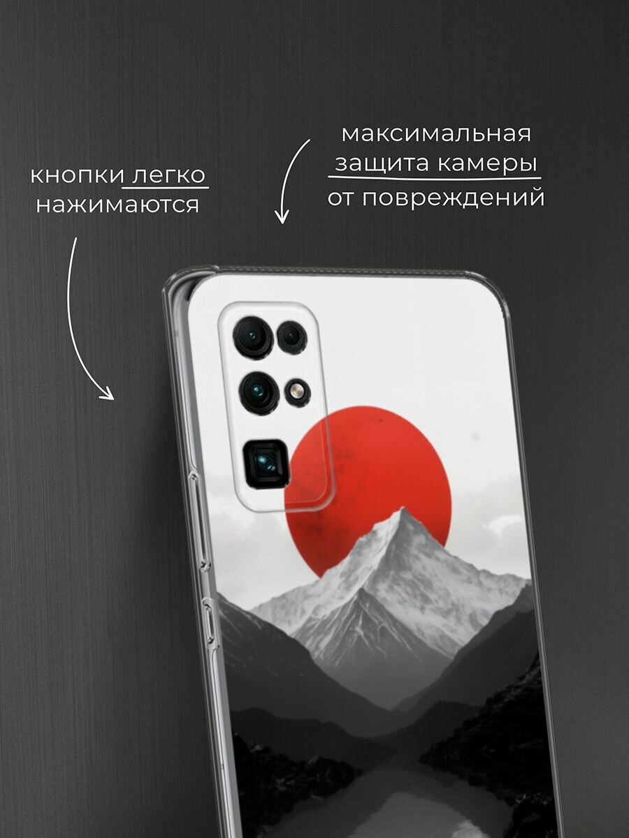 Силиконовый чехол на Honor 30 / Хонор 30 с принтом Белая гора — фото 1