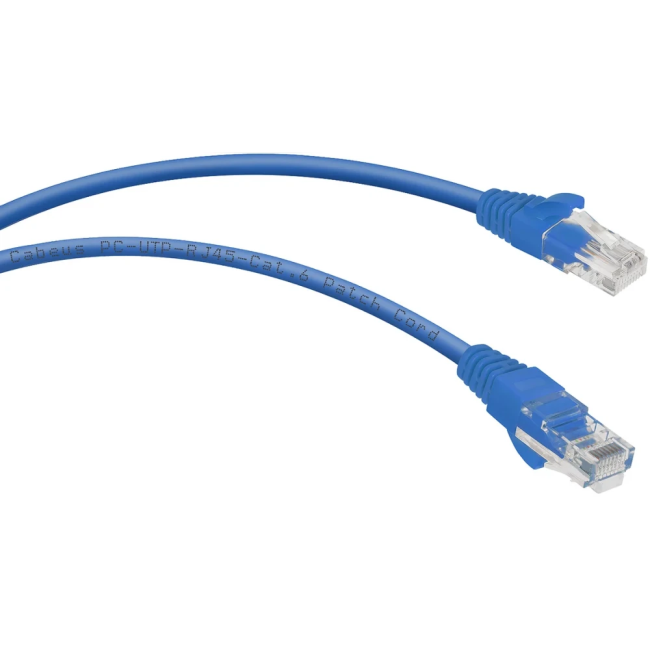 PC-UTP-RJ45-Cat.6-3m-BL-LSZH Кабель патч-корд U/UTP 6 кат. 3м Cabeus 2xRJ45/8p8c, неэкранированный, синий, LSZH, 3м