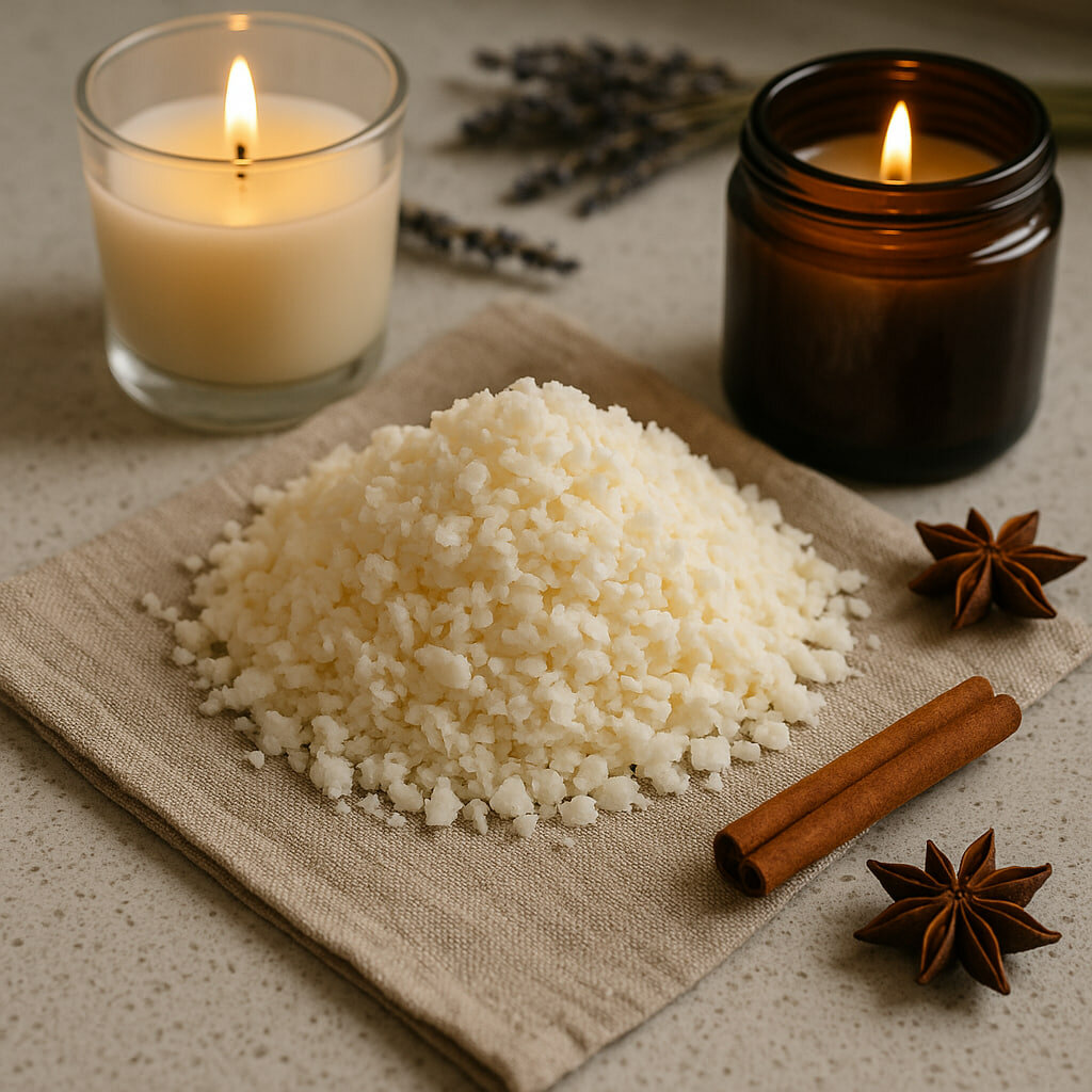 Воск соевый натуральный для свечей. Упаковка 1 кг. Цвет молочный