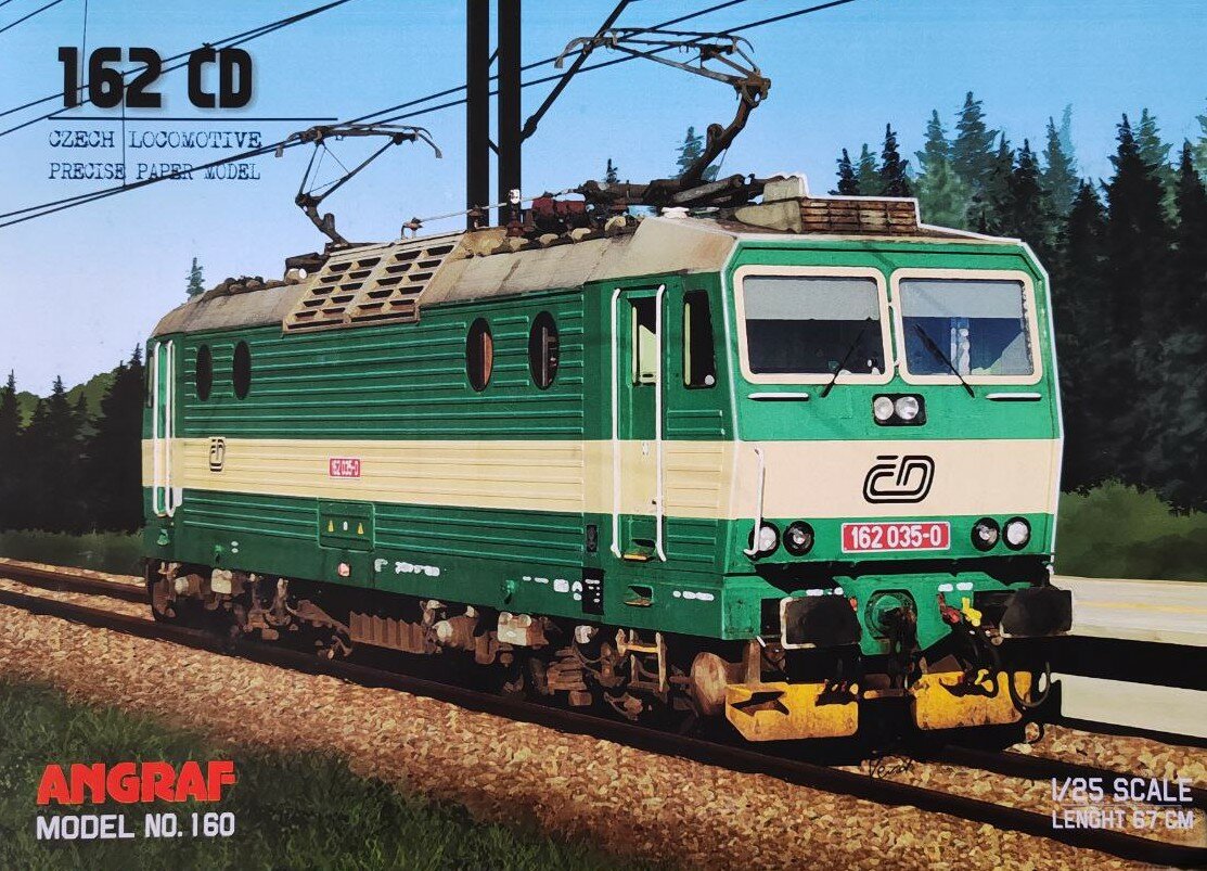 Сборная бумажная модель Локомотив 162CD - angraf №160 (журнал)