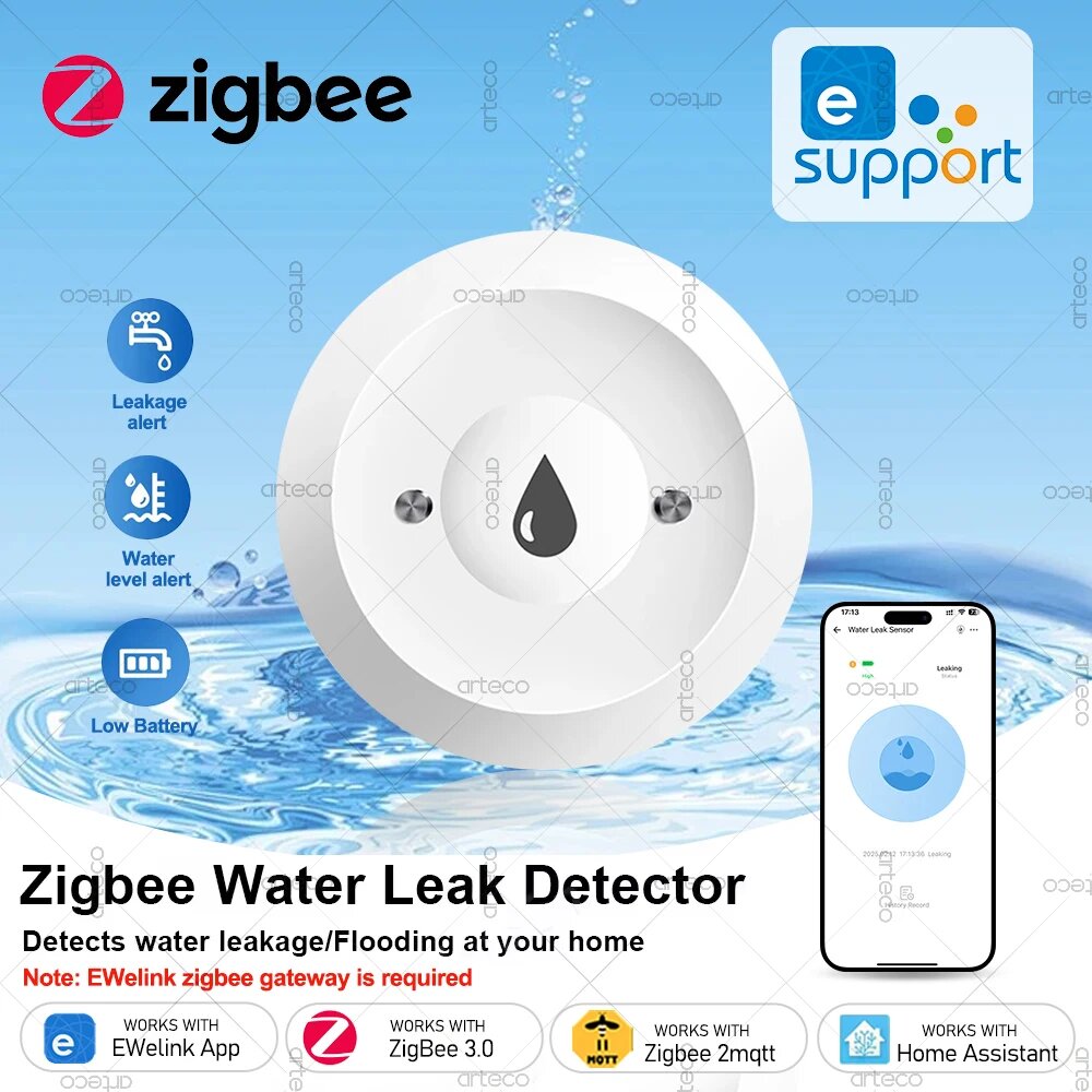 Датчик утечки воды Zigbee EWelink
