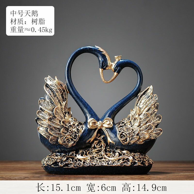 Декор для дома в виде лебедя, креативный декор для гостиной, телевизионный шкаф, входная декорация, новоселье, керамический орнамент, подарок