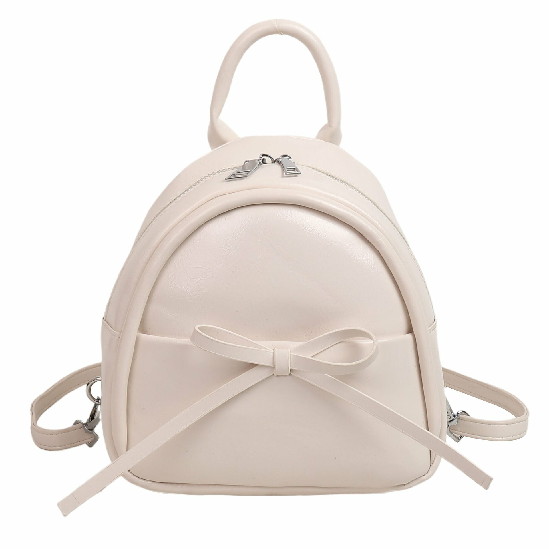 2026 Последняя модель 2025 года, новый корейский стиль, мини-рюкзак с бантом, винтажный кожаный рюкзак для девочек, родительско-детский PU рюкзак, экспортная ниша