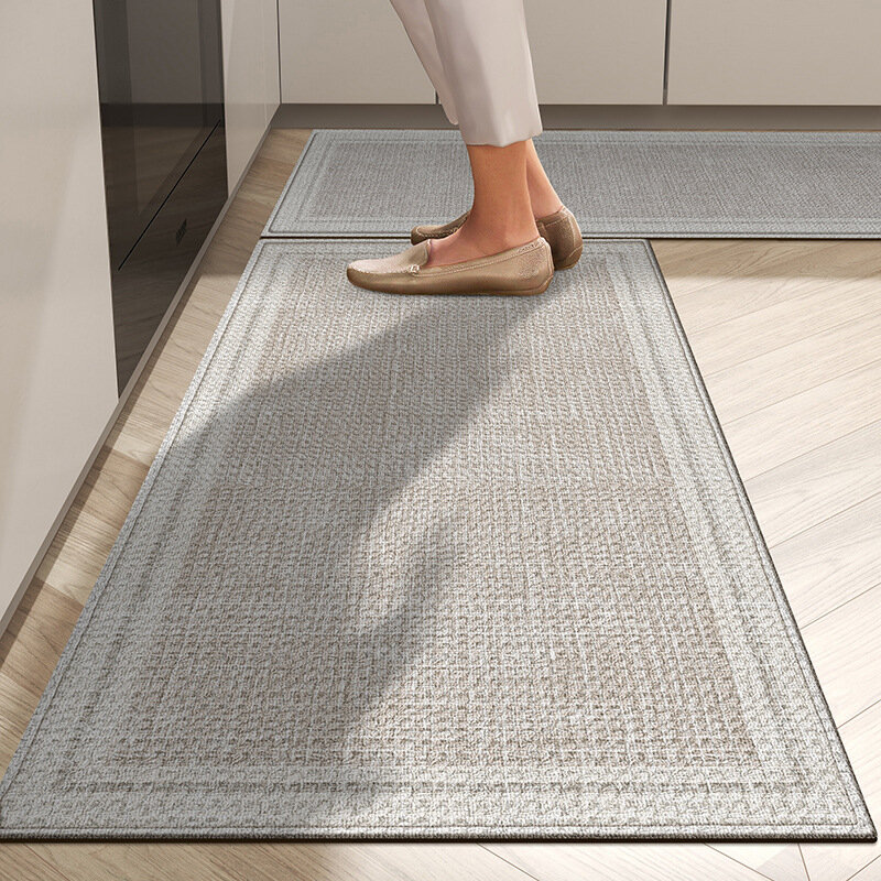 Кухонный коврик, нескользящий, маслостойкий, водонепроницаемый, легко чистится, не требует стирки, устойчивый к грязи, коврик для входной двери 2025, длинный полосатый ковер