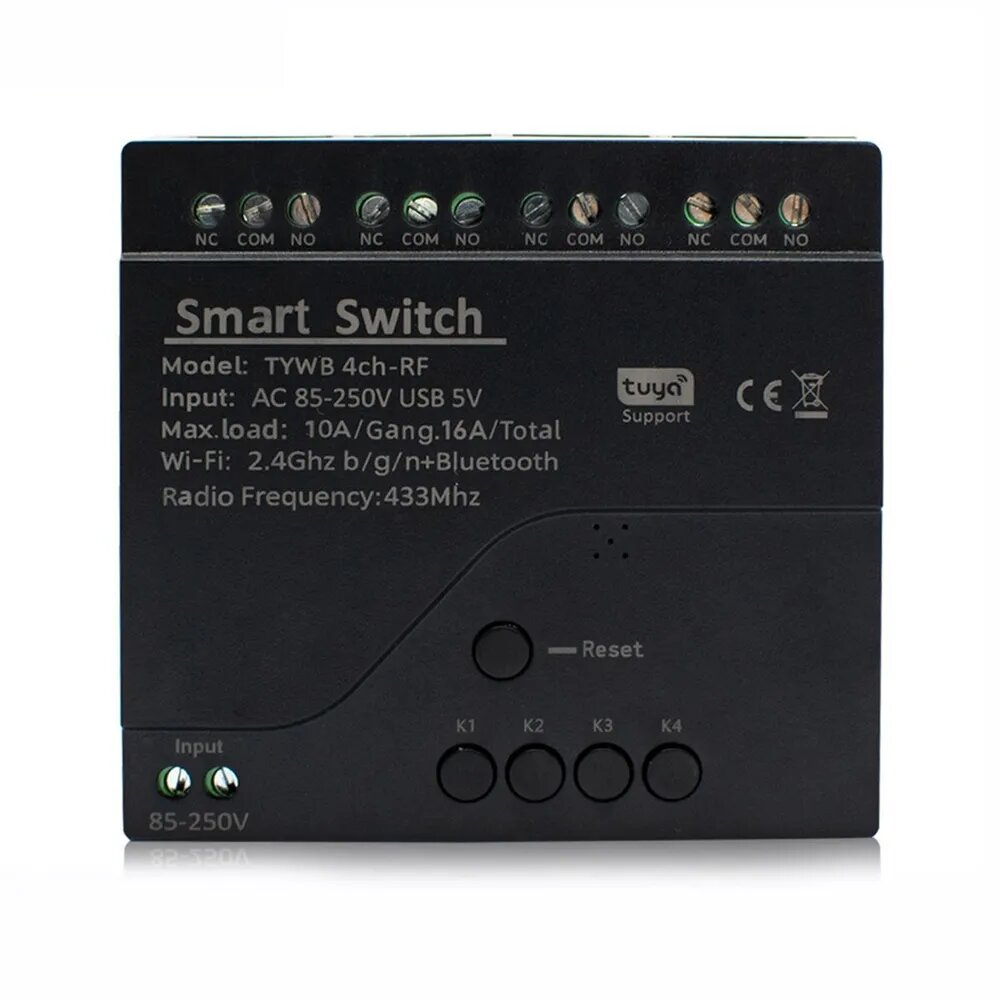 Tuya 4CH Wifi Модуль Интеллектуального Реле-Переключателя, Переключатель Контроля Доступа, Приложение RF