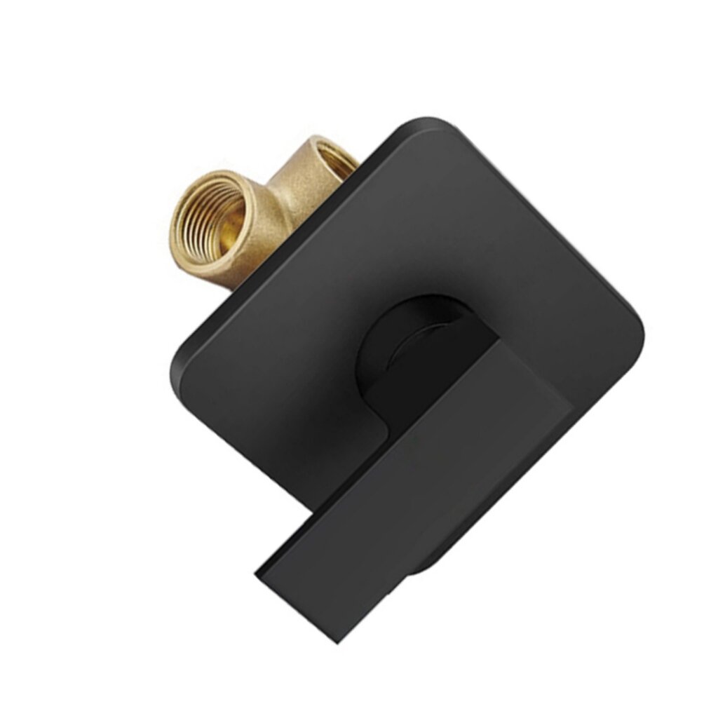 Современный Квадратный Черный Набор Устройств Для Ванной Комнаты С Постоянным Бронзовым Корпусом, Защищенным От Коррозии, Для Улучшения Простоты Установки Душевой Двери