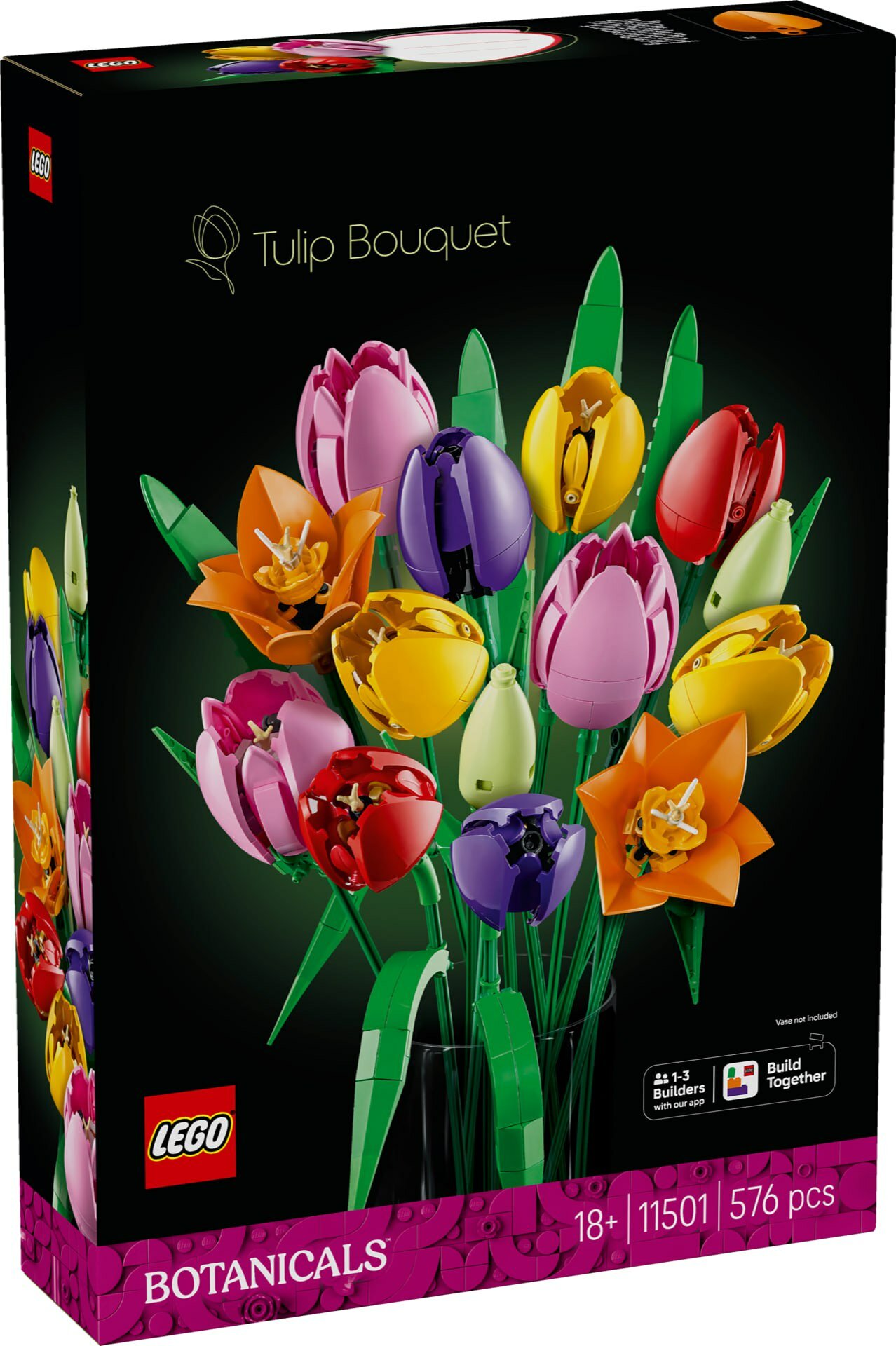 Конструктор LEGO Botanicals 11501 Букет Тюльпанов, разноцветный, 576 дет.