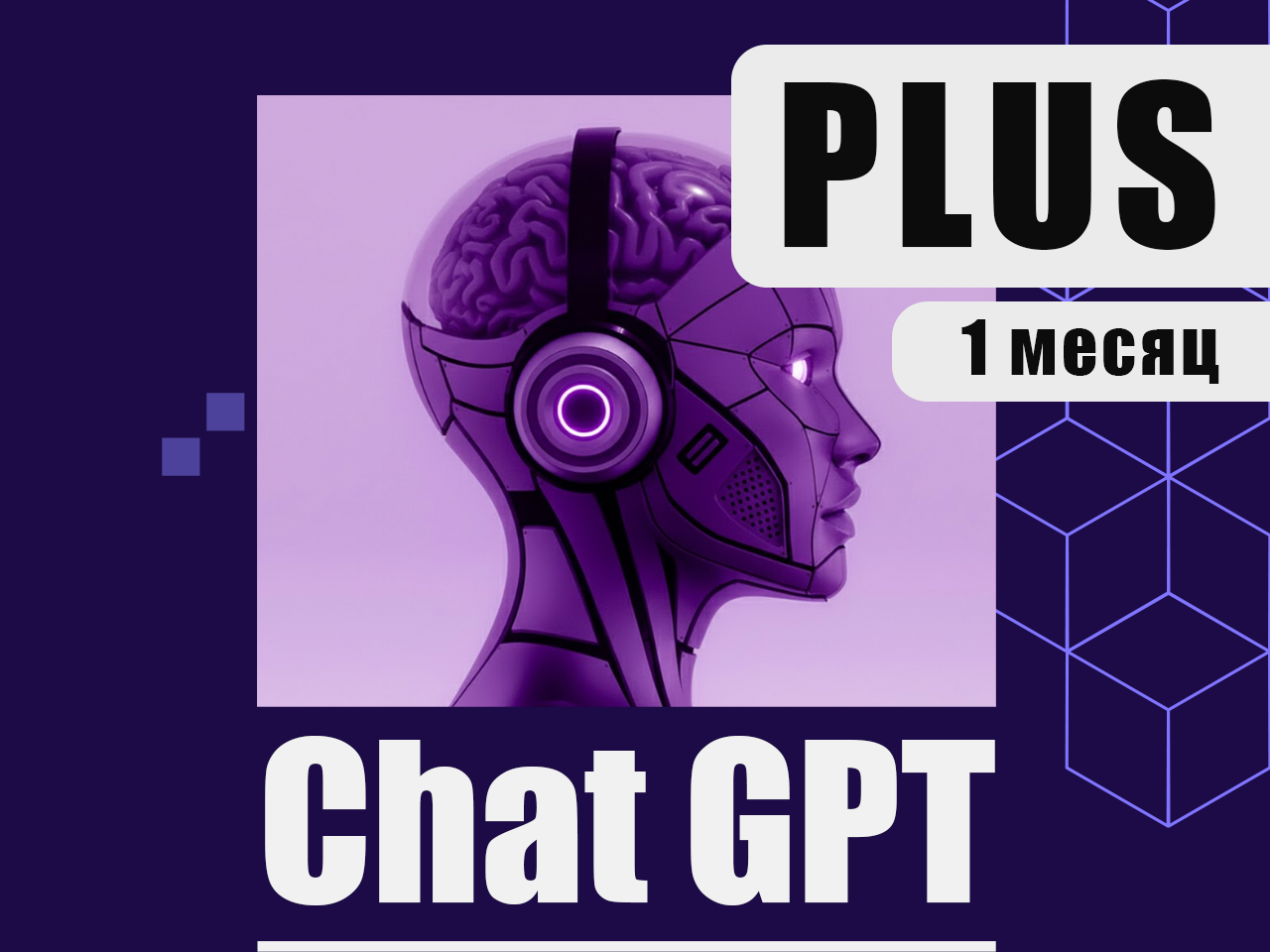 Продление Подписки ChatGPT PLUS 1 месяц. Только ваш личный аккаунт. Быстрая выдача