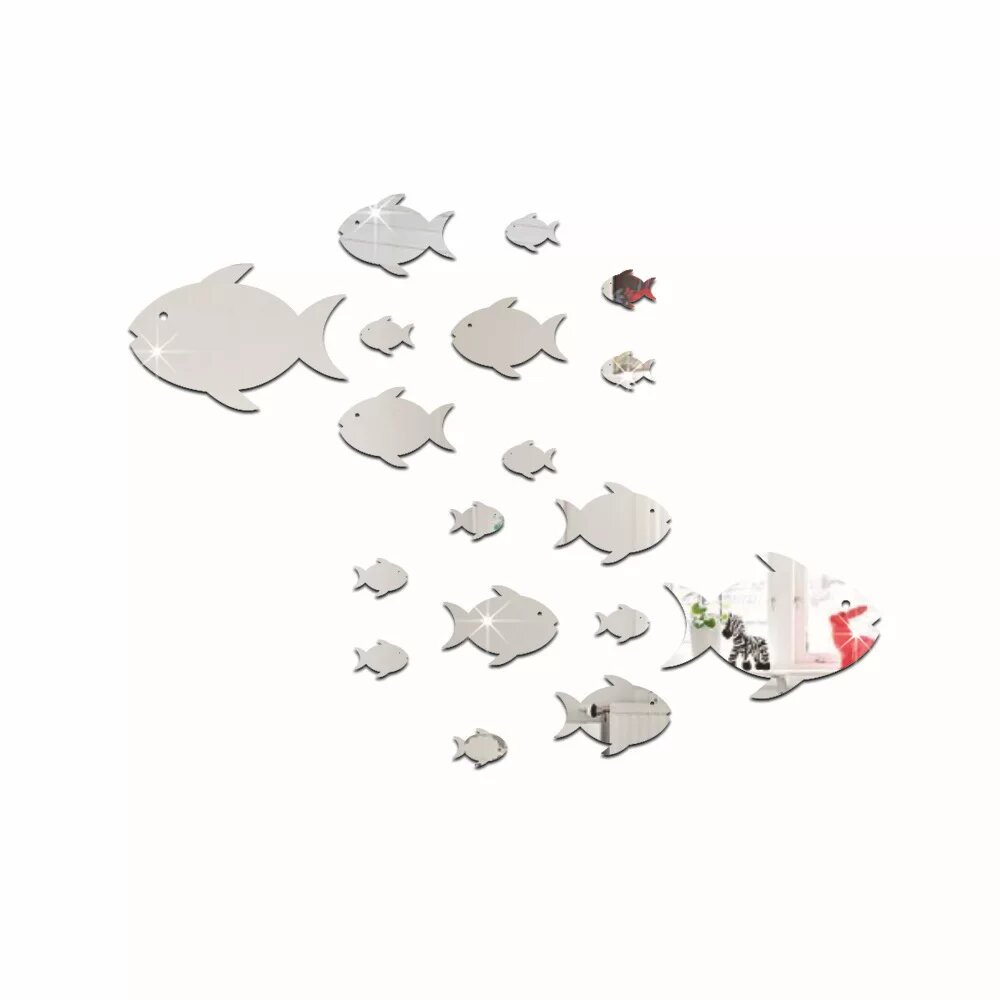 Самоклеящаяся 3D-зеркальная плитка для декора детской комнаты, маскирующая отверстия под гвозди и дыры, с рисунком