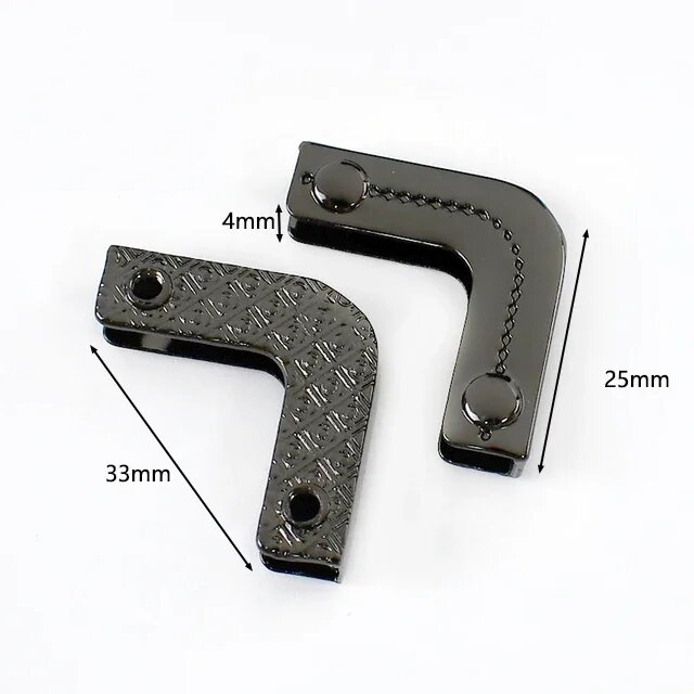 Металлические пряжки для сумки, 25 мм, GunBlack, 4 шт.