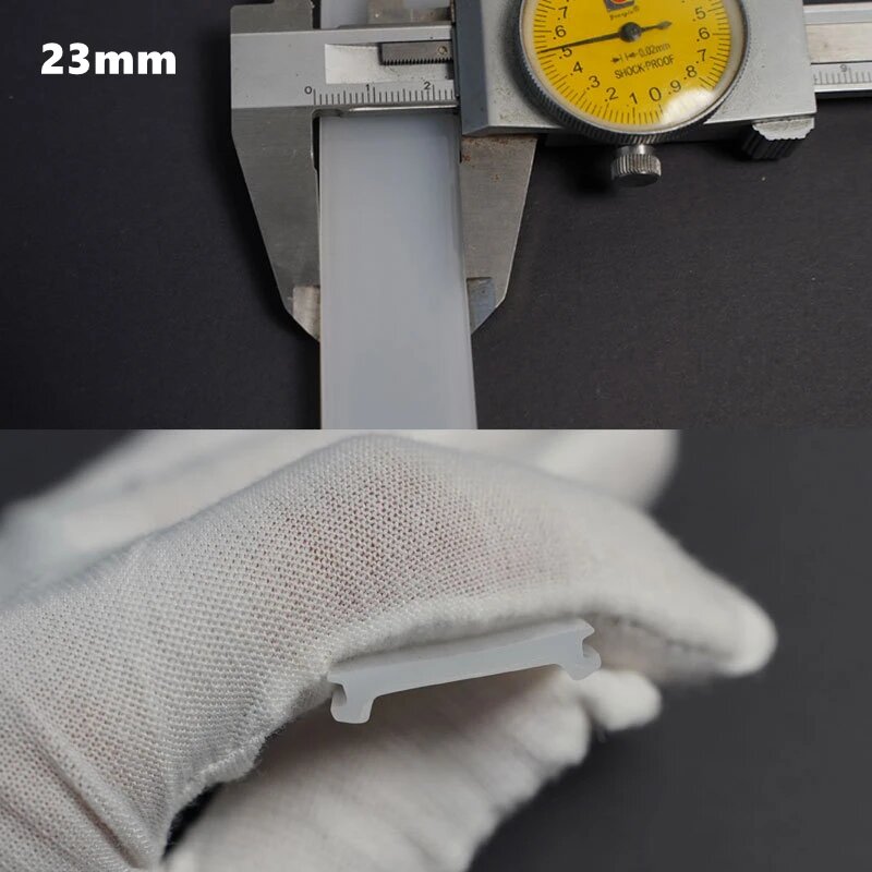 Силиконовая оболочка для алюминиевого профиля LED, U-образный канал, гибкий световой отсек для шкафа, люстры, жёсткого светодиодного бара, запчасти для замены