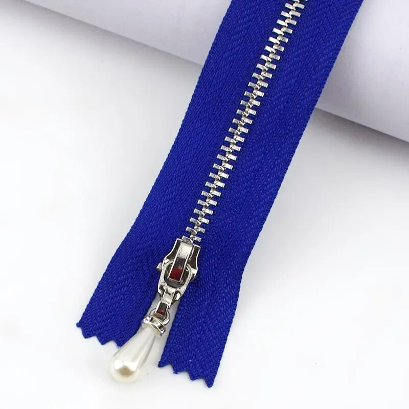 Металлические молнии Meetee 3 шт, 15-70 см BlueSilver, CloseEnd-No3-18cm