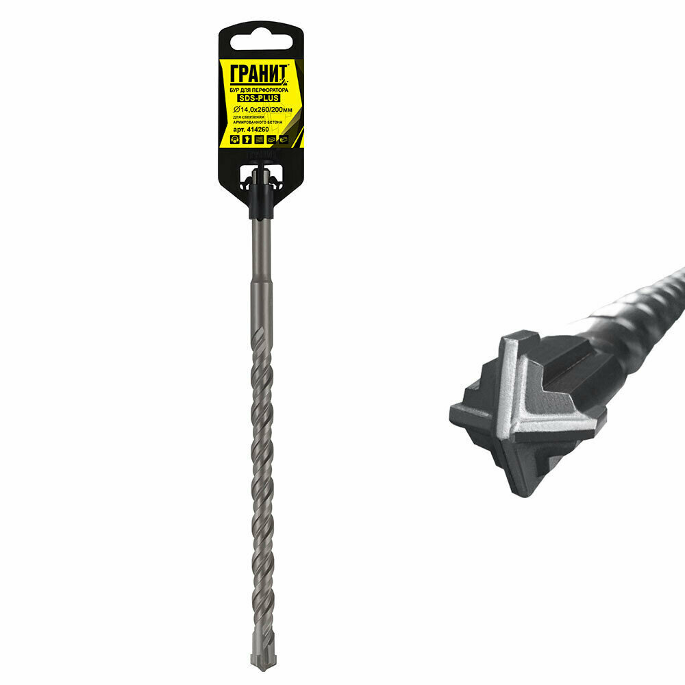 Бур SDS-plus Гранит Quadro-X 14х200х260 мм (414260)