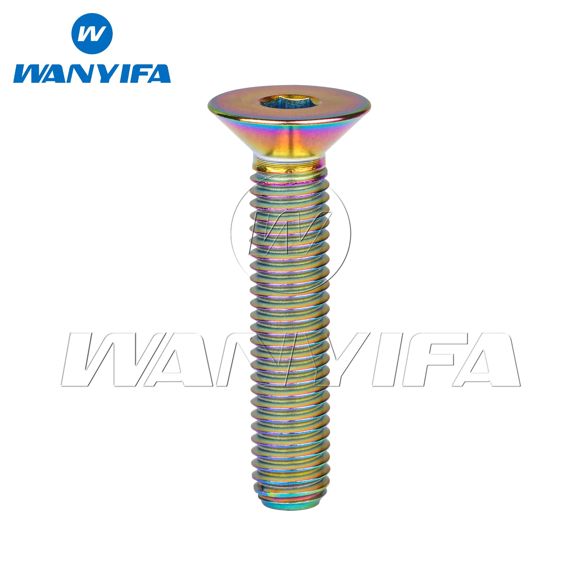 Титановый болт Wanyifa M6/M8x10 15, 20, 25, 30, 35, 40, 45, 50, 60, 65 мм DIN7991 Винт с потайной головкой и шестигранной головкой, крепеж из титанового сплава