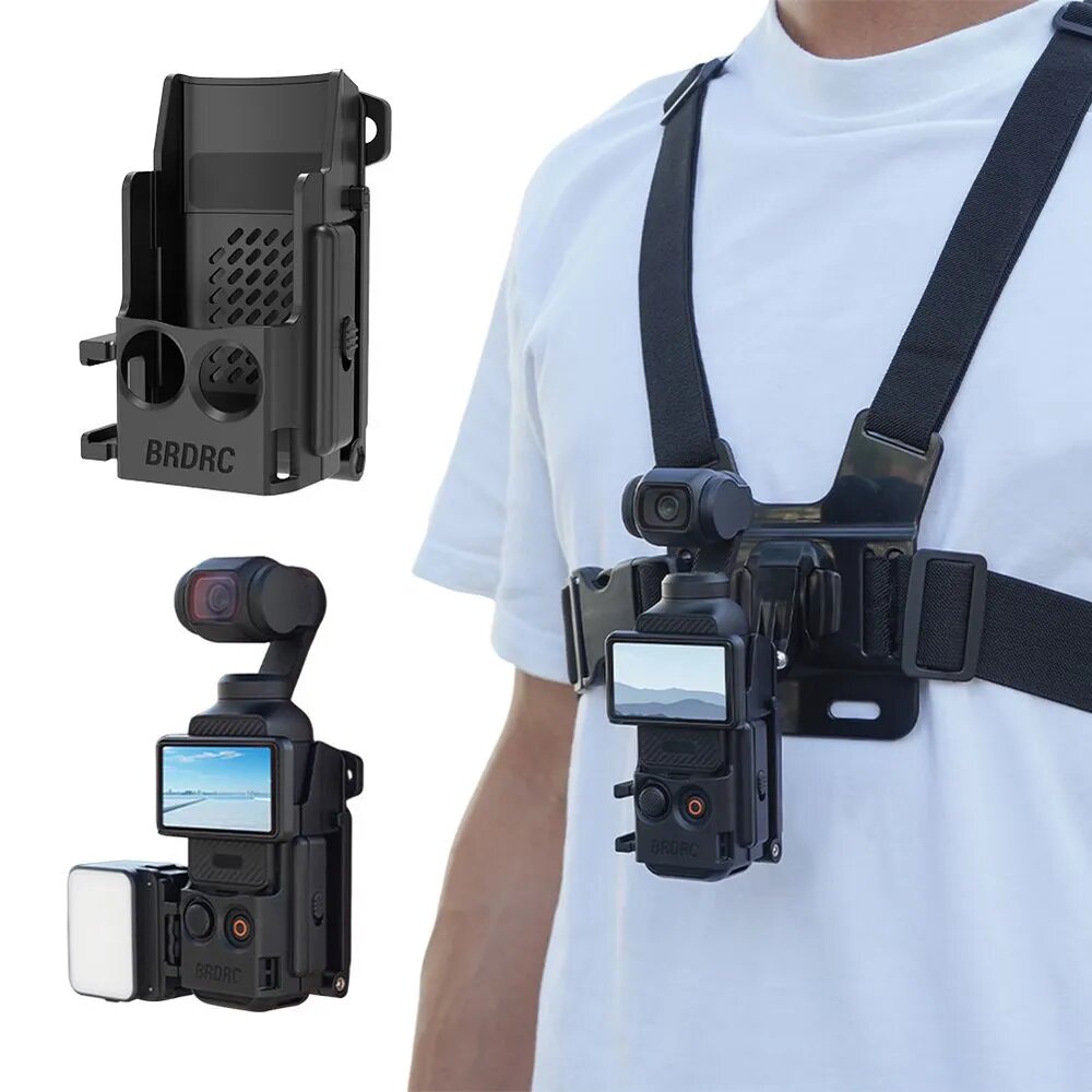 Магнитный двухзахватный крепёжный адаптер для DJI Osmo Pocket 3 чёрного цвета