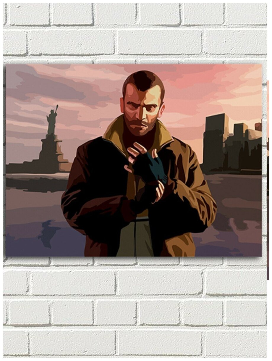 Картина по номерам игра GTA IV (Нико Беллик) - 8592 Г 30x40