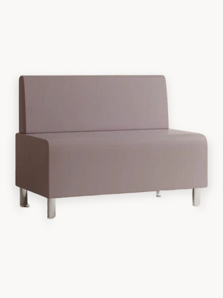 Диван прямой Десто без подлокотников бежево-розовый эко кожа. Офис, дом, салон красоты, прихожая, гостиная, зона ожидания. Эко-кожа