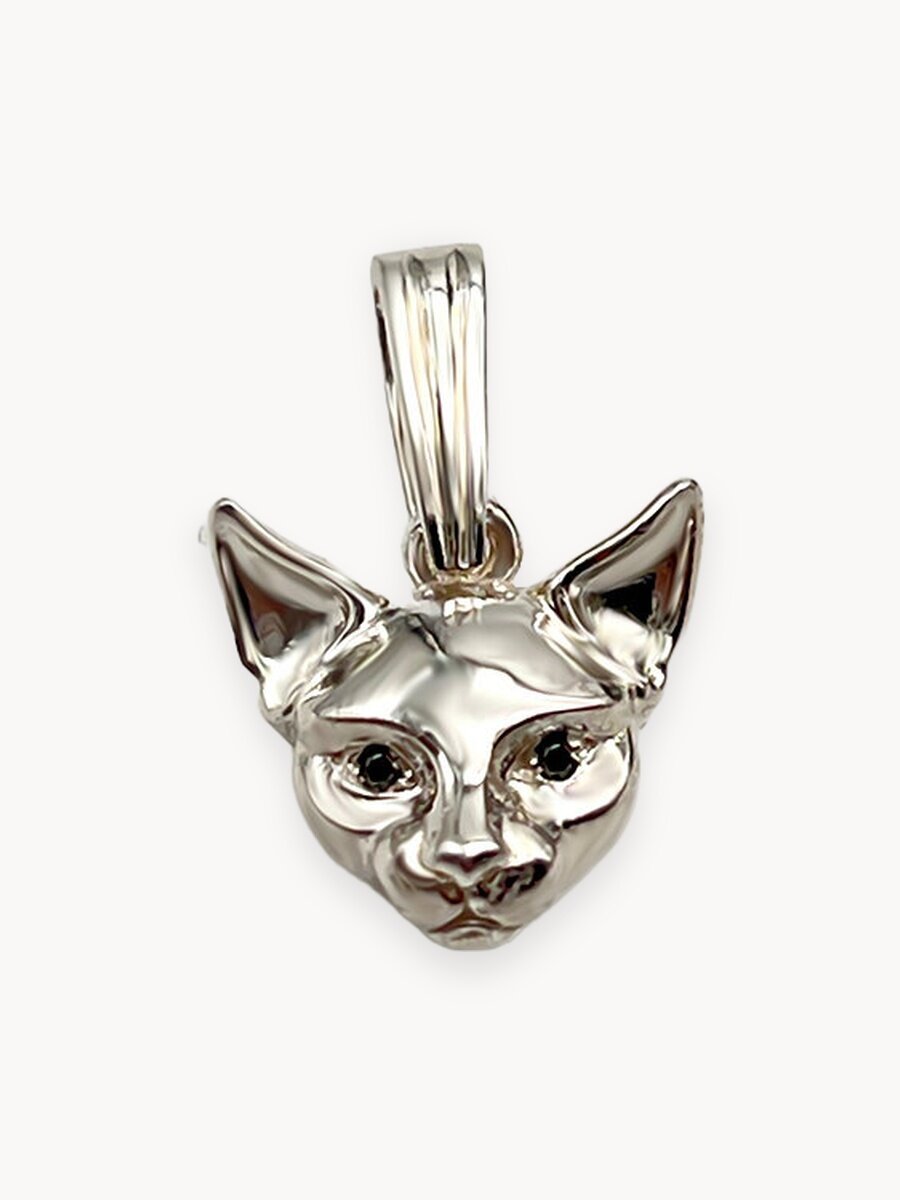 Подвеска, серебро, 925 проба, бриллиант