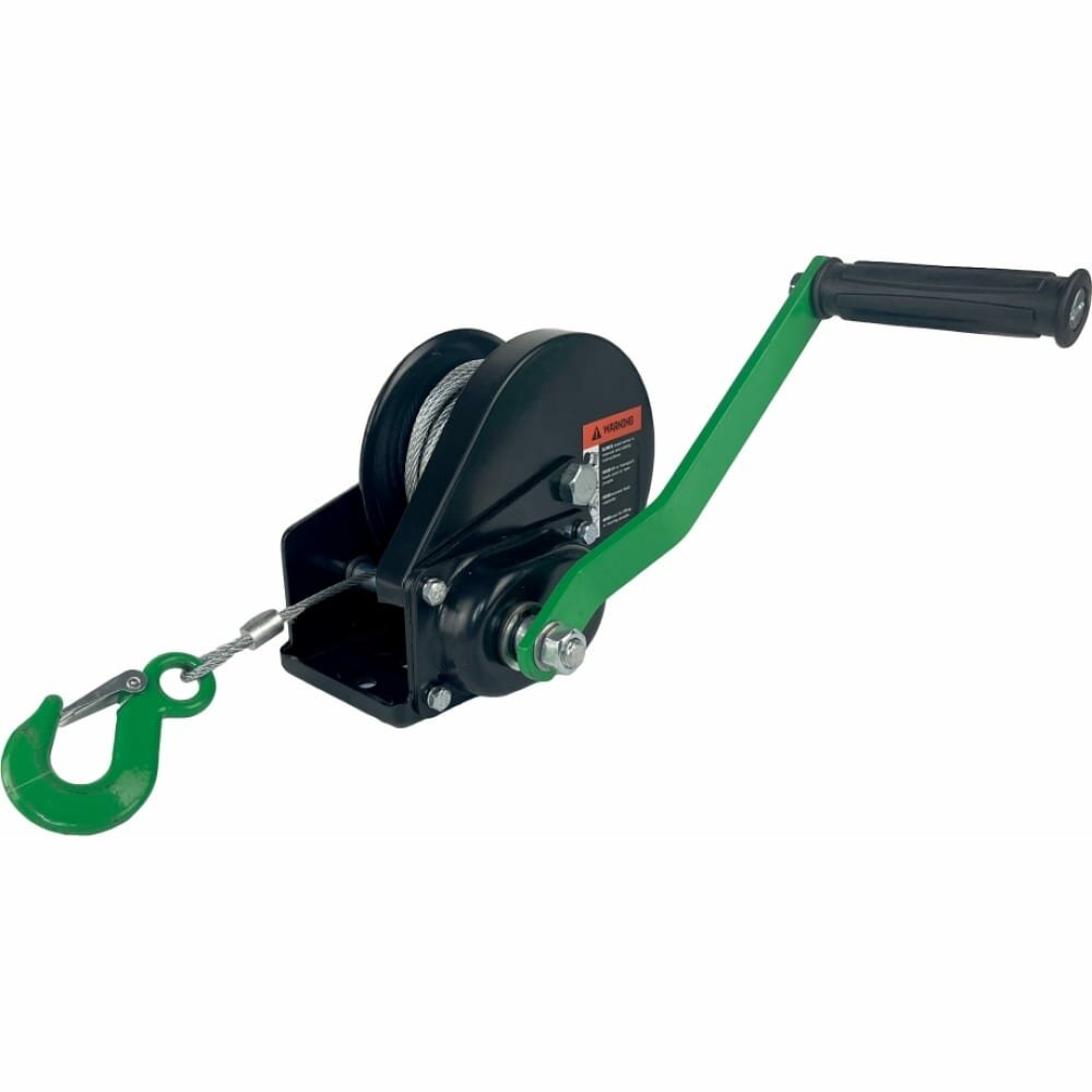 Ручная барабанная лебедка HITCH с тормозом HWB 1100 кг, канат 10 м SZ073178