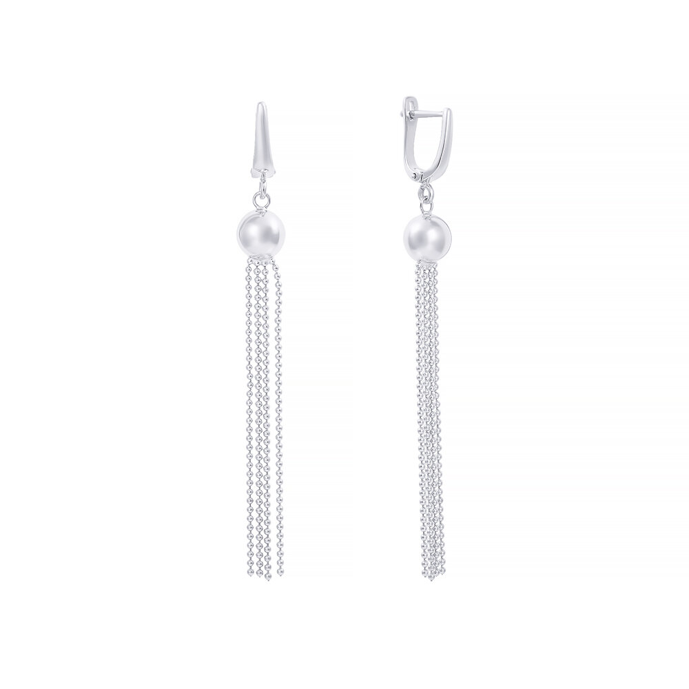 Серьги с подвесками, серебро, 925 проба