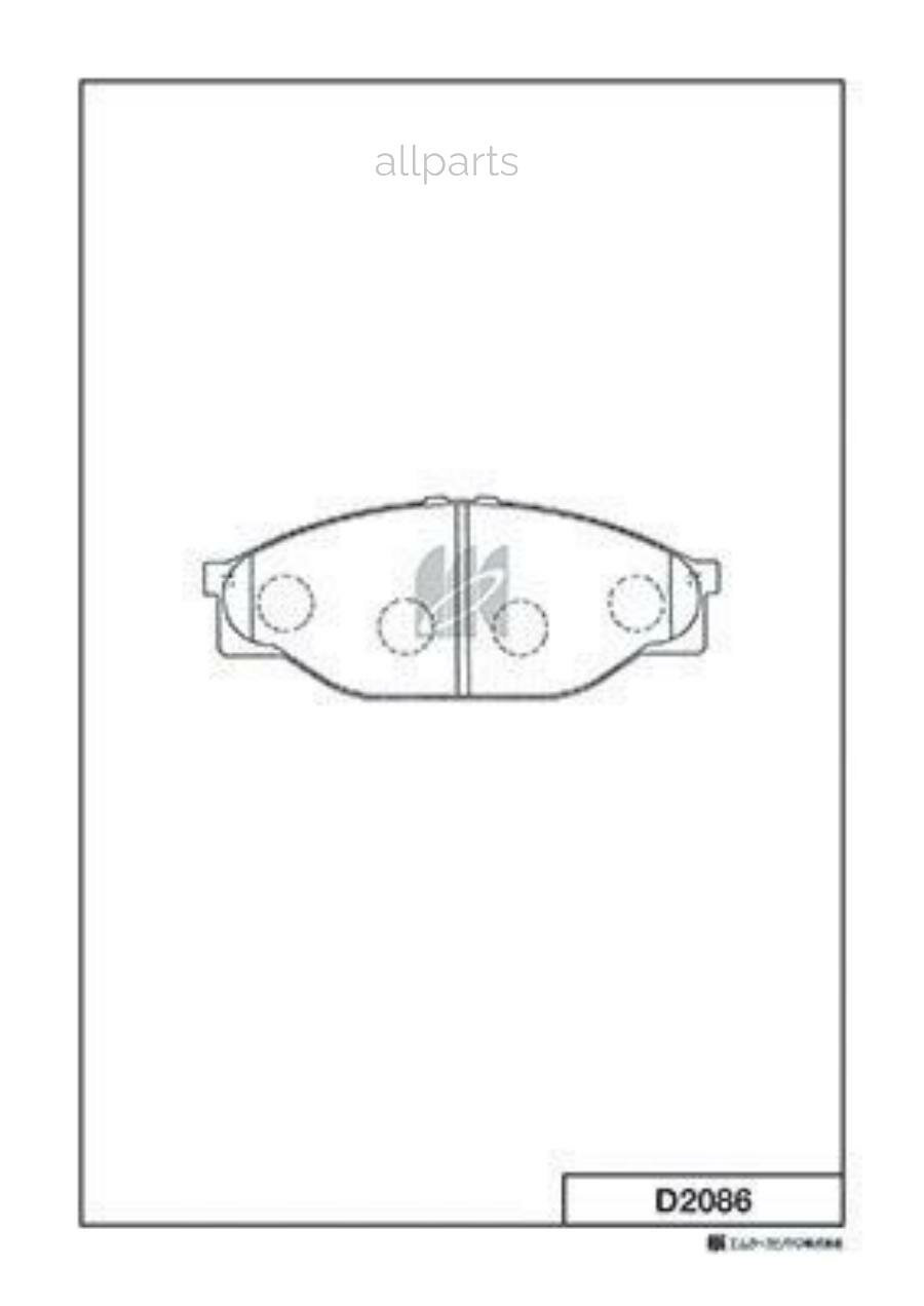 KASHIYAMA D2086 Колодки тормозные дисковые Toyota