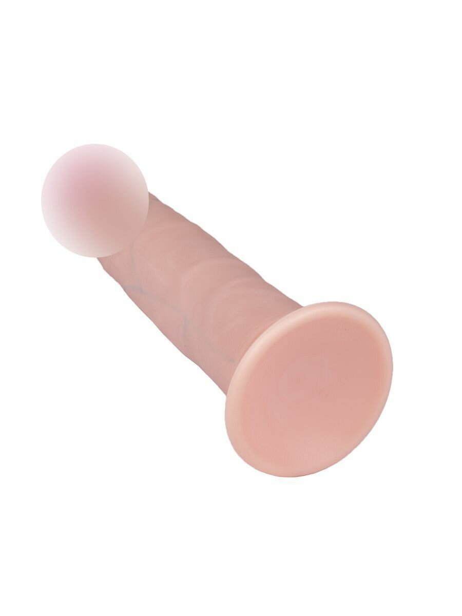 Телесный реалистичный фаллоимитатор для женщин 18+, фаллоимитатор для девушек без мошонки, на присоске, с венами и головкой - 21 см.