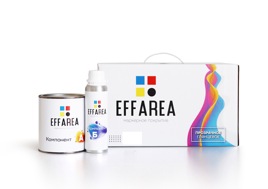 Маркерная краска Effarea. Цвет прозрачный глянец. Объем 0,5 л. 3 кв. м.