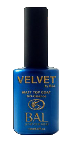Bal Professional Velvet Matt Top Coat Матовое верхнее покрытие без липкого слоя для гель-лака 11 мл.