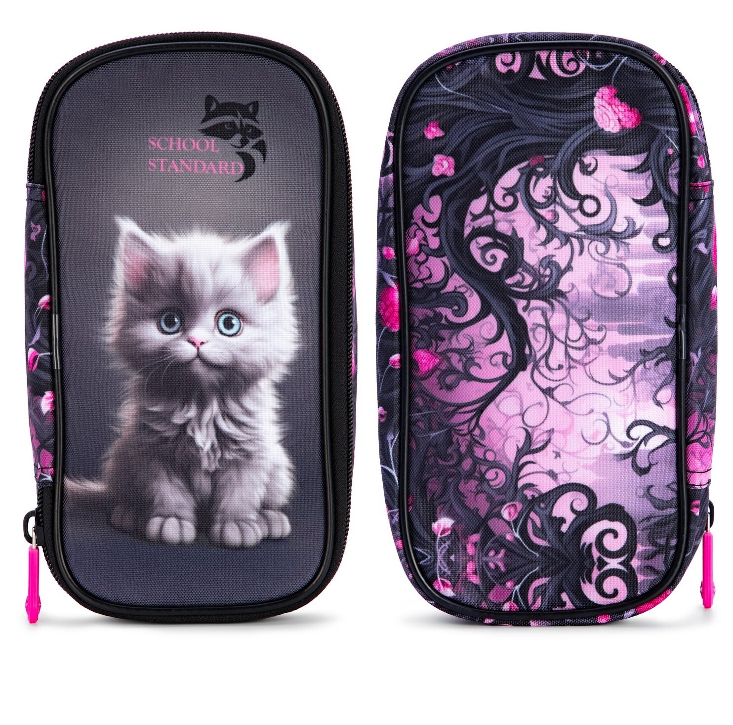 Пенал школьный мягкий без наполнения для девочки, School Standard (Скул Стандарт), размер 23х12х6 см